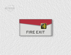 MYSIGN Wooden FIRE EXIT Sign Board 6X12 inch. Name Plate Price in India ...
