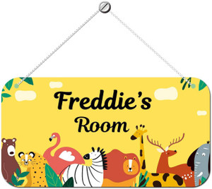 ARTBUG Wooden Freddie Door Sign Kids Room Name Plate Price in India ...