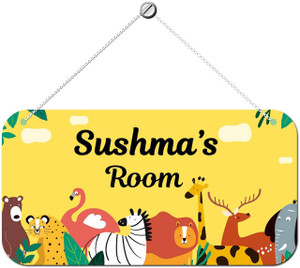 ARTBUG Wooden Sushma Door Sign Kids Room Name Plate Price in India ...