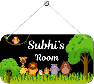 Ashvah Wooden Subhi Door Sign Kids Room Name Plate Price in India - Buy ...