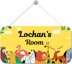 ARTBUG Wooden Lochan Door Sign Kids Room Name Plate Price in India ...