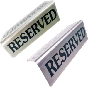 90 Degree Stainless Steel Waterproof Reserved Table Sign Display, Stand ...