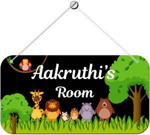 Ashvah Wooden Aakruthi Door Sign Kids Room Name Plate Price in India ...