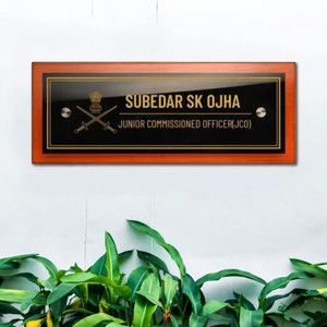 BeamCarft Wooden Ex Army floating nameplate Name Plate Price in India ...