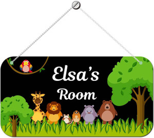 Ashvah Wooden Elsa Door Sign Kids Room Name Plate Price in India - Buy ...