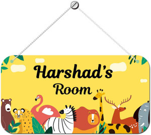 ARTBUG Wooden Harshad Door Sign Kids Room Name Plate Price in India ...