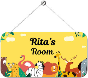 ARTBUG Wooden Rita Door Sign Kids Room Name Plate Price in India - Buy ...