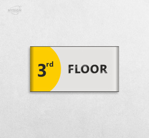 MYSIGN Wooden '3rd FLOOR' BOARD (6x12") Name Plate Price in India - Buy ...