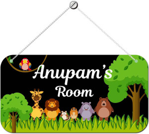 Ashvah Wooden Anupam Door Sign Kids Room Name Plate Price in India ...