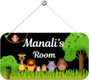 Ashvah Wooden Manali Door Sign Kids Room Name Plate Price in India ...