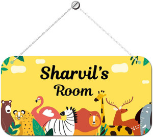 ARTBUG Wooden Sharvil Door Sign Kids Room Name Plate Price in India ...