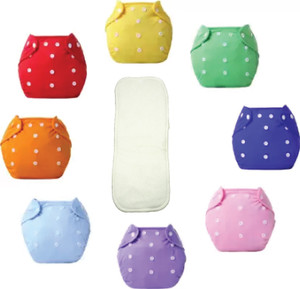 Nixu Reusable Cloth Diapers for babies, Adjustable Diaper with Inserts ...
