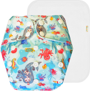 Dumbledo 1 Blue Cloth Diaper With White Insert | Free size for 3 Month ...