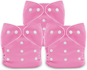 BATANIYA Washable Reusable Adjustable Diapers(Pink Pink Pink 3 Nappy ...