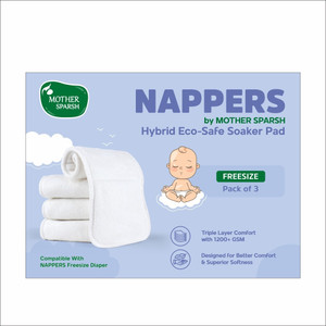 Mother Sparsh Nappers Hybrid Eco-Safe Soaker Pad (Pack of 3), Reusable ...