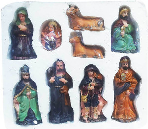 hafenhaus Christmas Nativity Crib Set with Baby Jesus, Mother Marry ...