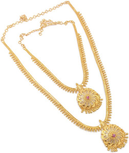 PRS GOLD COVERING jewellery set Gold-plated Plated Alloy Necklace Price ...