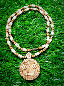 kanha traders 100% original tulsi jagnnath pendal kanthi Wood Chain ...