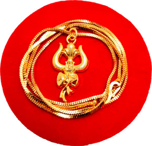 manohar Gold Plated Lord Shiva Mahadev Trishul Pendants Lockets ...