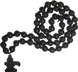 omkar Evil Eye Kan Drishti Nazar Black Wood Rosary Mala With Siva ...