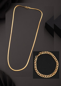 King of World Fashion Gold-plated Plated Brass Chain Set Price in India ...