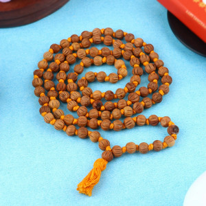 Satvik Regular Cut design Sandalwood/Chandan Jap Mala (Pack of 1) Wood ...