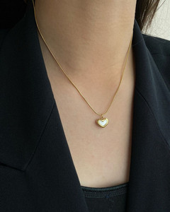 Gleve Gleve Anti Tarnish Stainless Steel Gold Necklace Crystal Gold ...