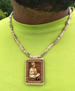 ANVIKA 8mm Round Bead Tulsi Mala Necklace With Jay Sita Ram Hanuman Ji ...