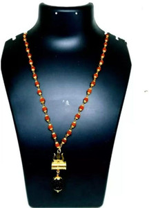 Third Eye Damaru Trishul Locket Mala original panchmukhi rudraksha mala ...