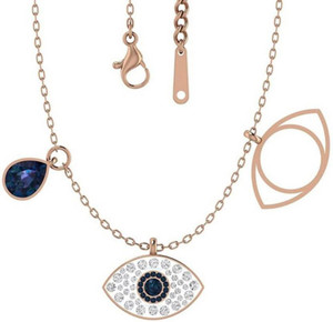 Gleve Gleve Stainless Steel EvilEye Necklace Crystal Gold-plated Plated ...