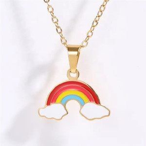 KERRY JEWEL Cloudy Rainbow Design Charm Pendant Daily Wear Chains for ...
