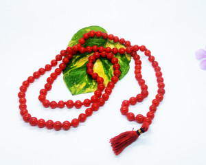 RRSKT Original Coral Red Coral Mala Moonga/Munga Mala(UNISEX) Coral ...