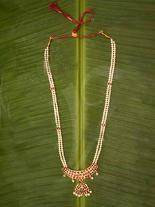 Vadaamalar 2 Line Mothi Mala Bharatanatyam Kuchipudi Pearl Necklace ...