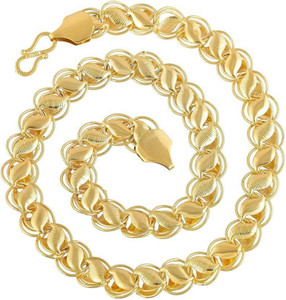Meshtayani 1 gram Stylish Heavy Golden Neck Men Chain “20” Inches Gold ...