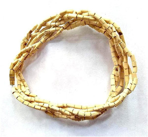 Firmus 3 Line Original Tulsi Kanthi Haar(Brown,18 Inches) Wood Layered ...