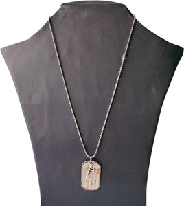 TheOutfit Silver Metal Plate And Bullet Locket For Men And Women Metal ...