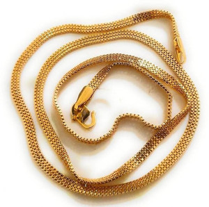 Wevabha 1 gram Stylish Heavy Golden Neck Men Chain “20” Inches Gold ...