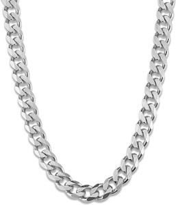 Shop Ninja Silver Curb Chain For Men Thick Glossy Chain For Men 20 Inch ...