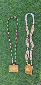 SHIVA 100% Authentic Tulsi Mala With Hanuman ji& Shri Krishna locket ...