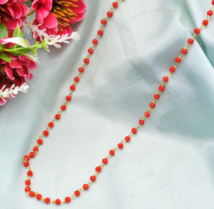 Gauttam Jewllers Red Pearl/Moti Mala/Necklace for women's and Girl ...