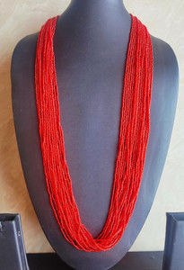 Gorkhastyle Nepali Traditional Red Pote Mala Chain Chir Mala Crystal ...