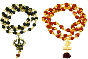 Green Spiritual Religious Lord Shivji Trishul Locket With Puchmukhi ...