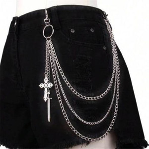 TIYAAZ Side hanging jeans chain jesus cross talwar Stainless Steel ...