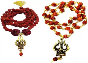 Green Spiritual Religious Cap Rudraksha Mala Locket With Puchmukhi ...