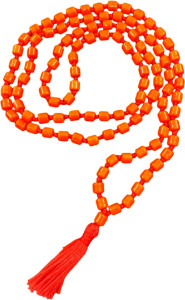 numeroastro Mangal Mala | Orange Beads Mala for Jaap & Wearing (108+1 ...