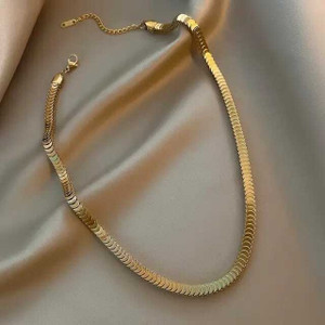 KRYSTALZ New Style Fish Scales Women Necklace Silver Plated Stainless ...