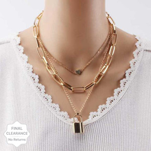 Karishma Kreations Trendy Western Style Gold Plated Multilayered chain ...