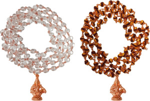 Sri Yagnaa Spatika Mala with Rudraksha Mala for Ayyappa Mala Dharan ...