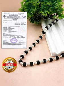 VIBESLE Original Karungali Malai Silver Plated Mala For Men - Certified ...