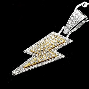 FashionLobby Thunder iced pendant Thunder Moissanite Silver Plated ...